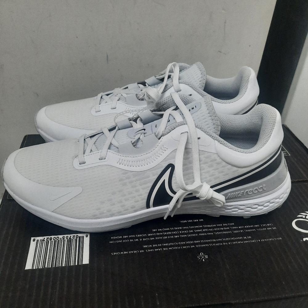 New Nike Infinity Pro 2 Spikeless Golf Shoes White Me… - Gem
